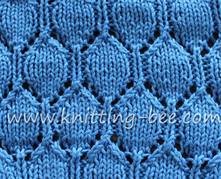 Oval Lace Pattern Free Knitting Stitch - Knitting Bee
