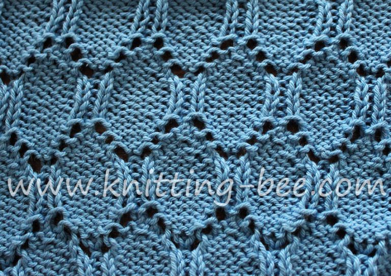 Oval Lace Pattern Free Knitting Stitch - Knitting Bee
