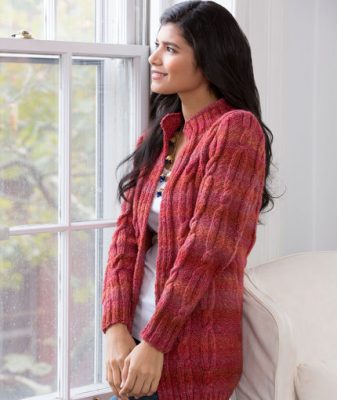 Cabled Coatigan Free Knit Pattern - Knitting Bee