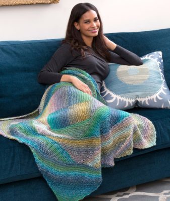 Spiral Knit Lapghan free knitting pattern - Knitting Bee