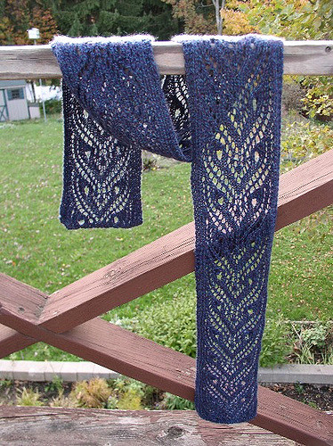 Tiger Eye Lace Scarf - Knitting Bee
