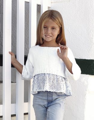 Cotton Girls Crop Top Free Knitting Pattern - Knitting Bee