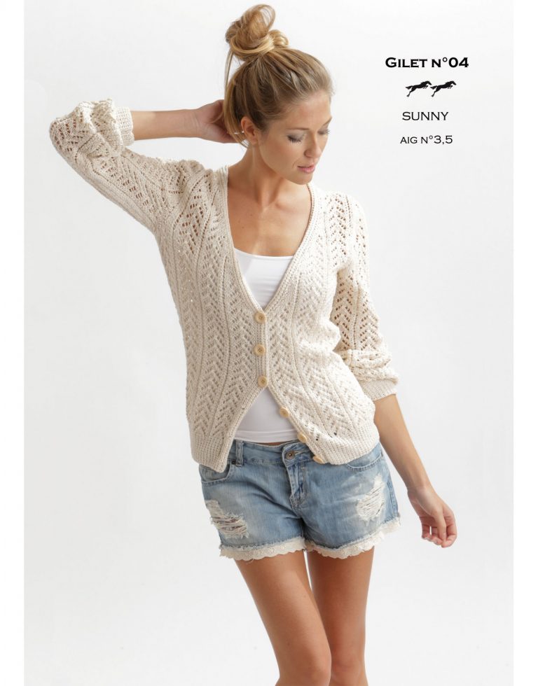 Arrow Lace Cardigan Free Knitting Pattern for Women - Knitting Bee