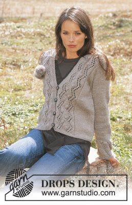 Lace and Bobble Cardigan Free Knitting Pattern - Knitting Bee