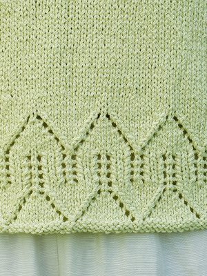 Free Knitting Pattern for a Lace Edge Top - Knitting Bee