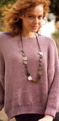 Free Knitting Pattern for an Oversized Seed Stitch Sweater - Knitting Bee