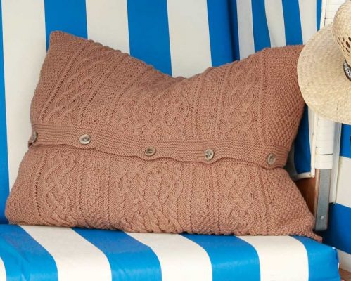 Free Knitting Pattern for a Cabled Cushion Cover - Knitting Bee