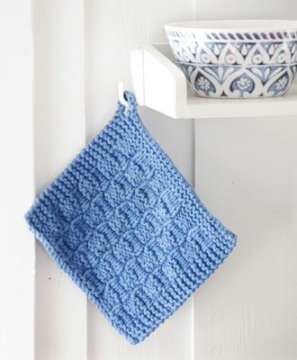 Free Knitting Pattern for a Textured Potholder - Knitting Bee