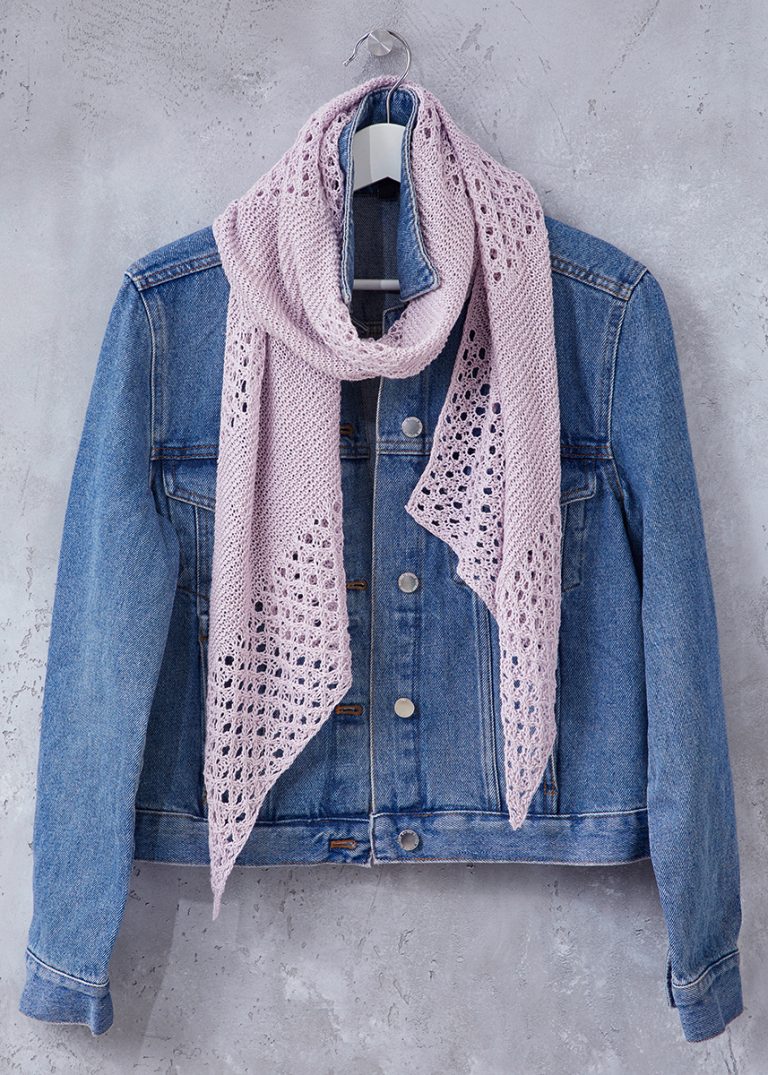 Free Knitting Pattern for a Light and Airy Summer Lace Scarf - Knitting Bee