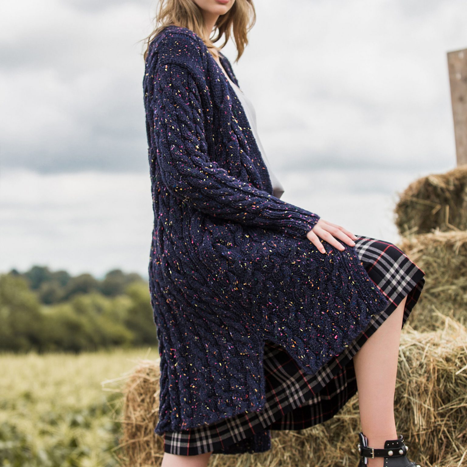 Free Knitting Pattern for a Cabled Coat - Knitting Bee