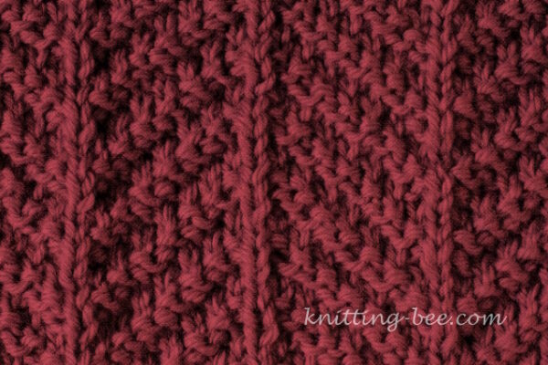 Herringbone Texture Free Knitting Stitch - Knitting Bee